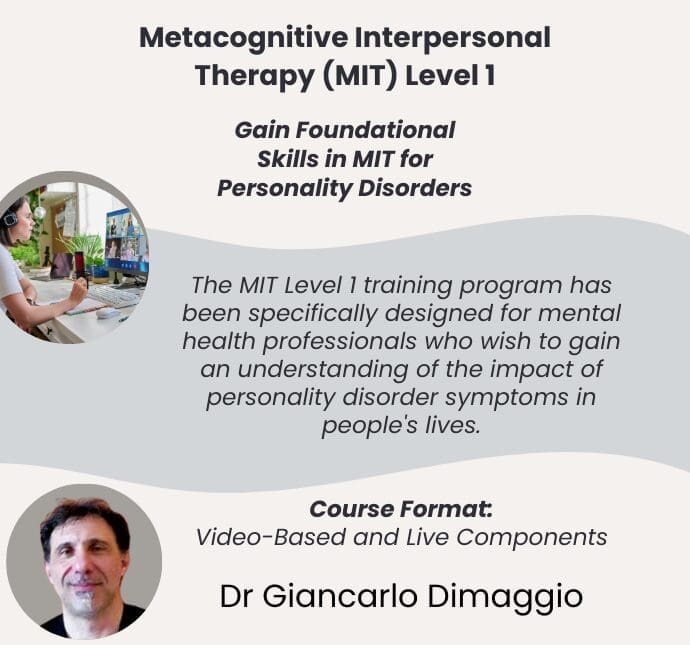 Metacognitive Interpersonal Therapy | Online Training